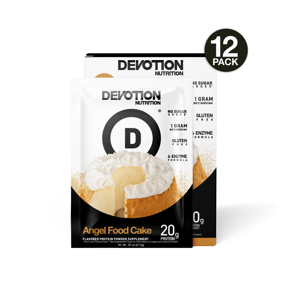 Angel Food Cake, Vanilla Protein Powder 12-pack – Devotion Nutrition